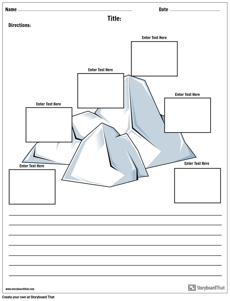 Plot Iceberg with Paragraph Storyboard by worksheet-templates