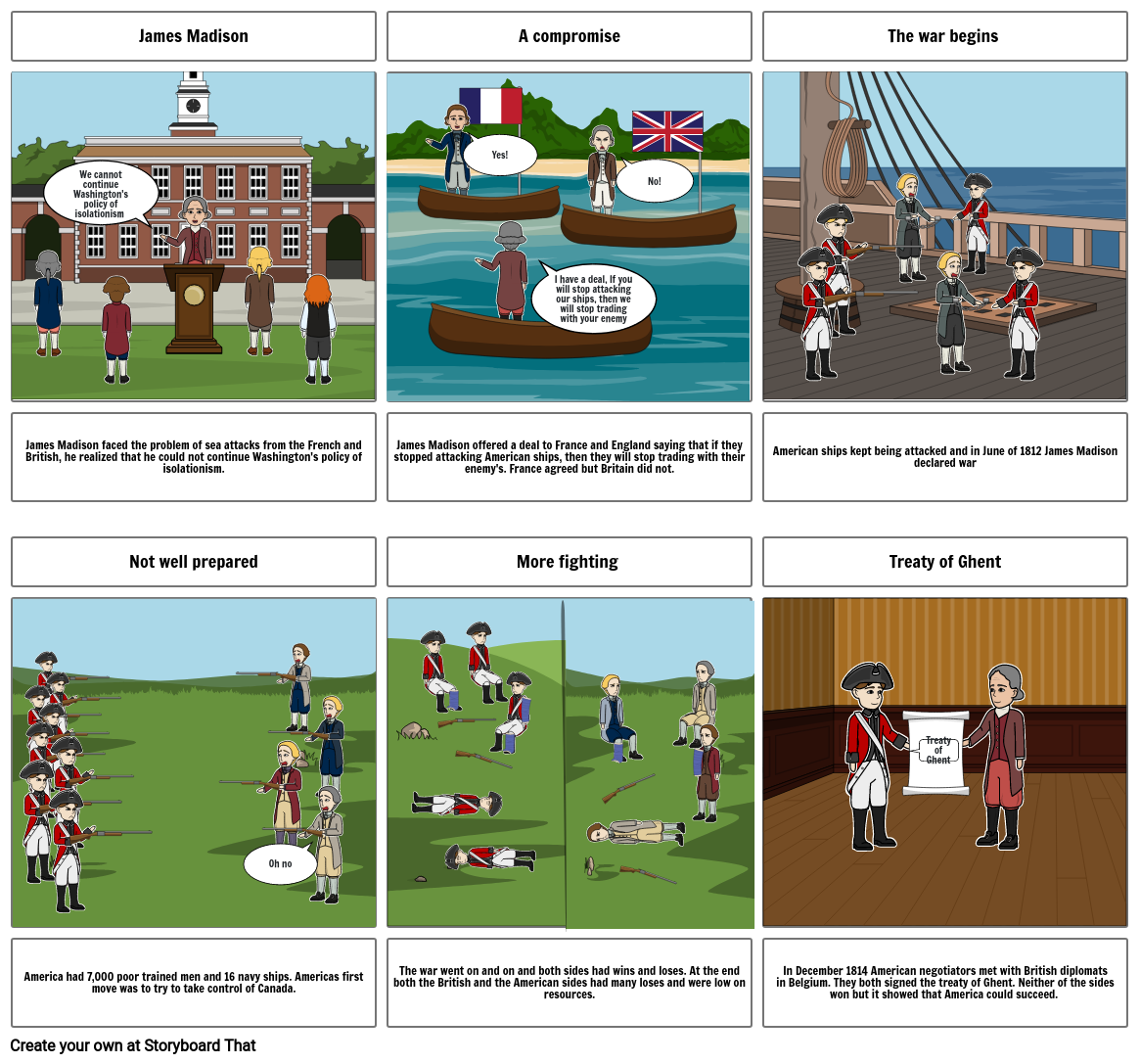 War of 1812 Storyboard por 00f838ef