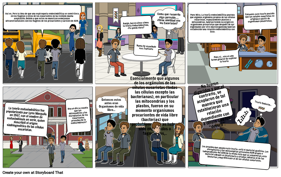 Teoria Endosimbiótica de Lynn Margulis Storyboard