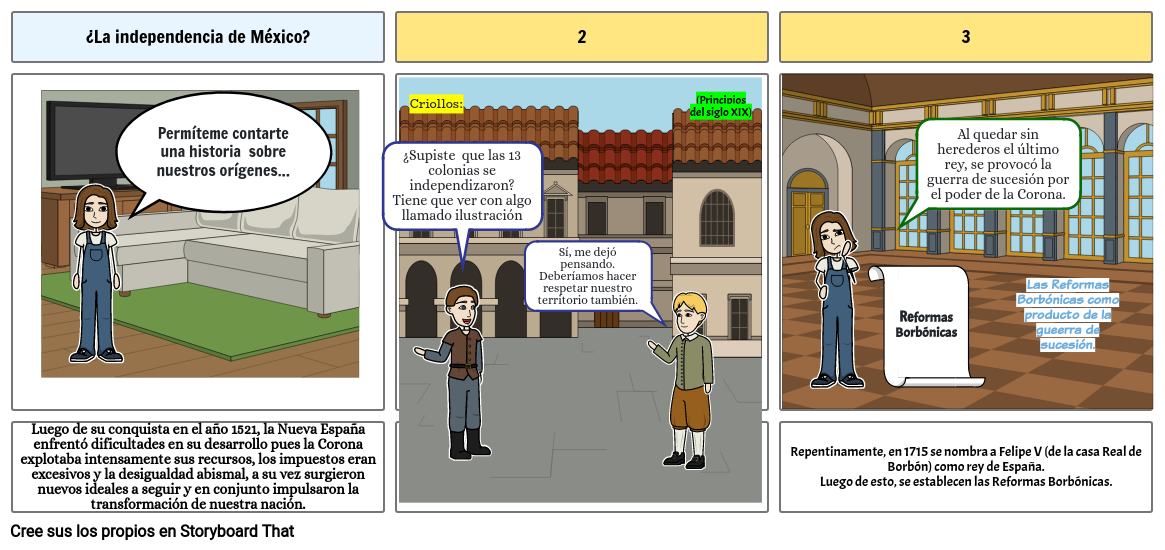 Historieta De La Independencia Storyboard By 019dced9