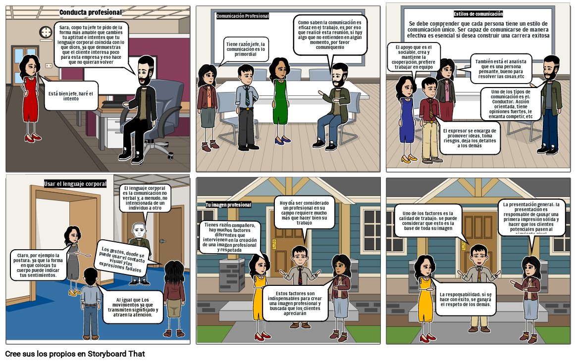 capítulo 2 - sesión 3 Professional Conduct Storyboard
