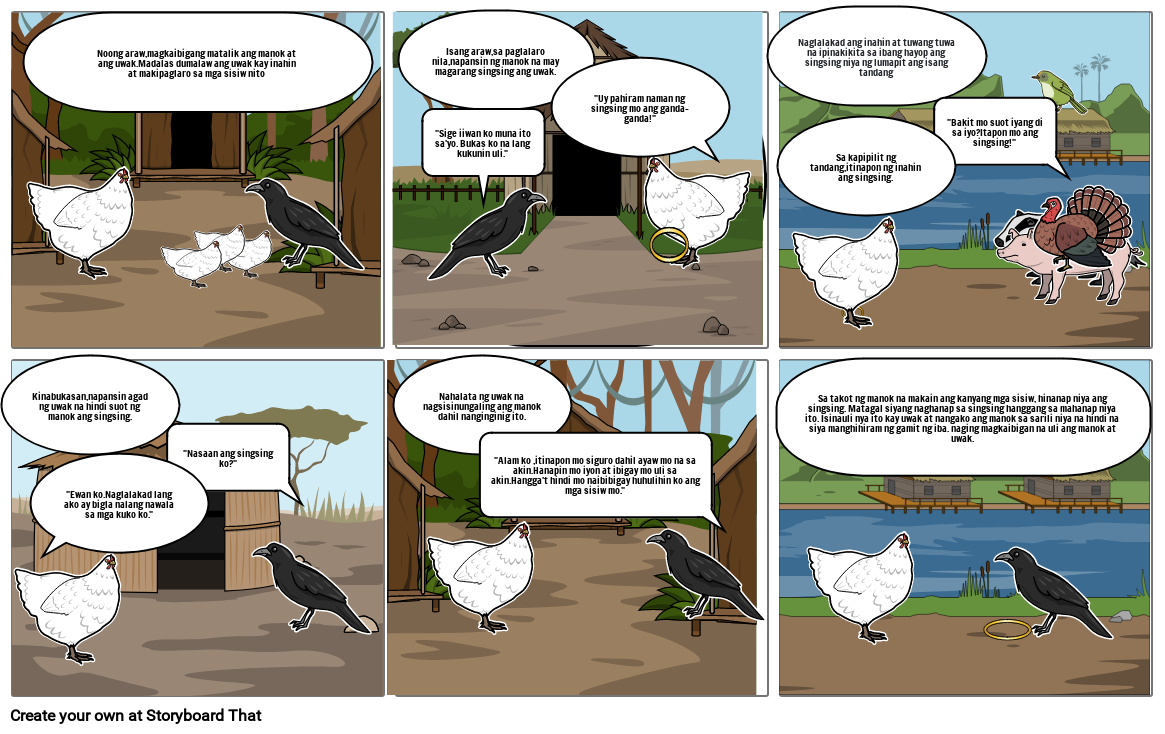 ANG MANOK AT ANG UWAK Storyboard by 02a6724c