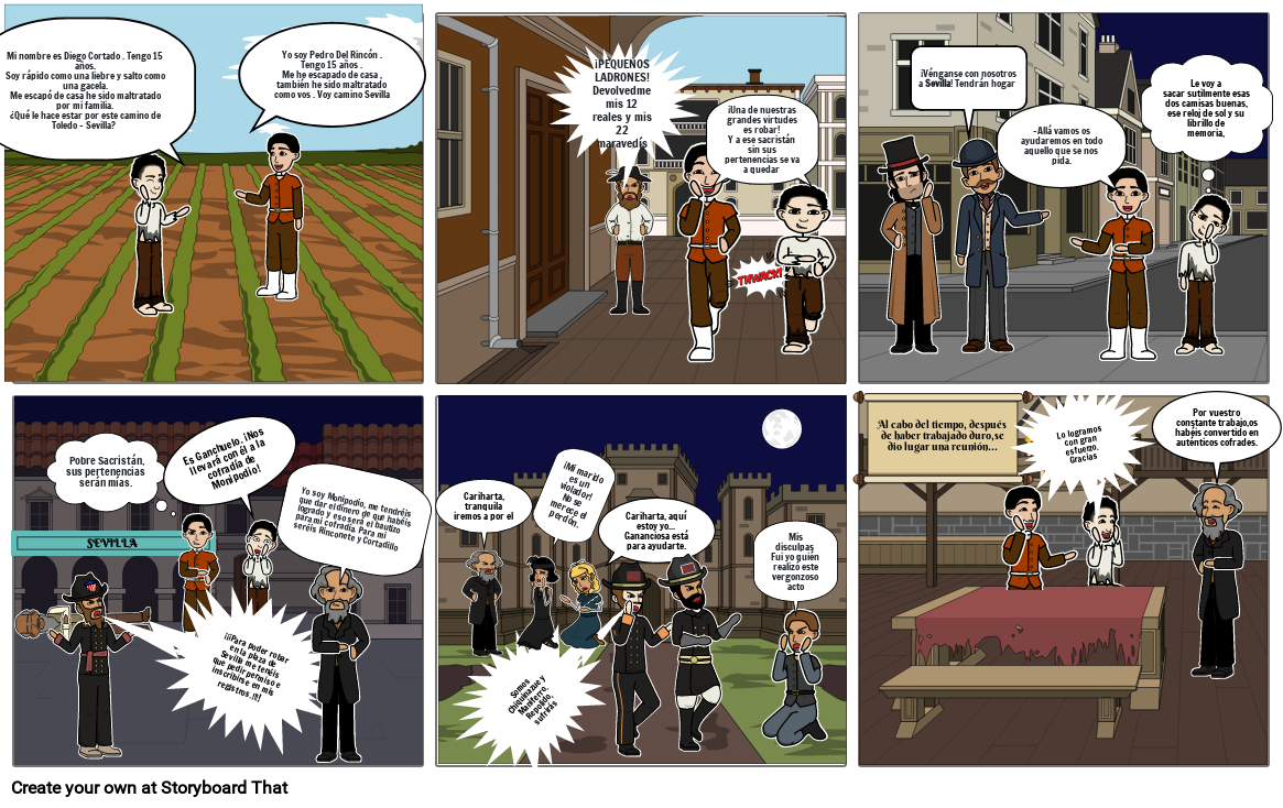 FOTONOVELA RINCONETE Y CORTADILLO Storyboard par 02c660fa