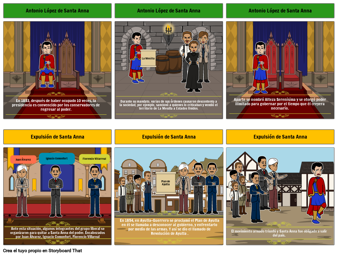 plan de ayutla Storyboard by 03253750