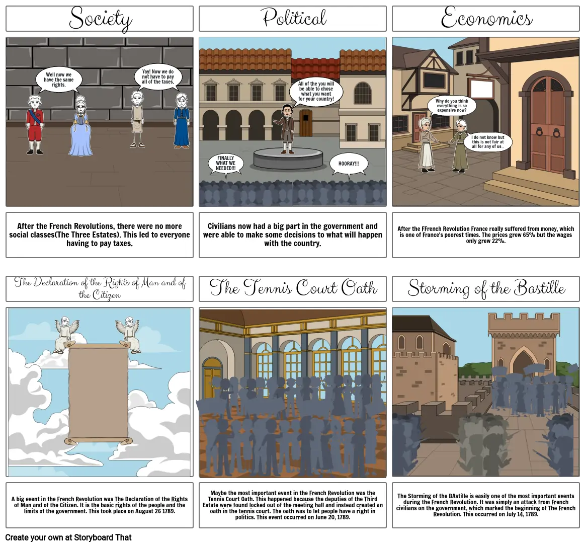 The French Revolution Storyboard by 034a50ba