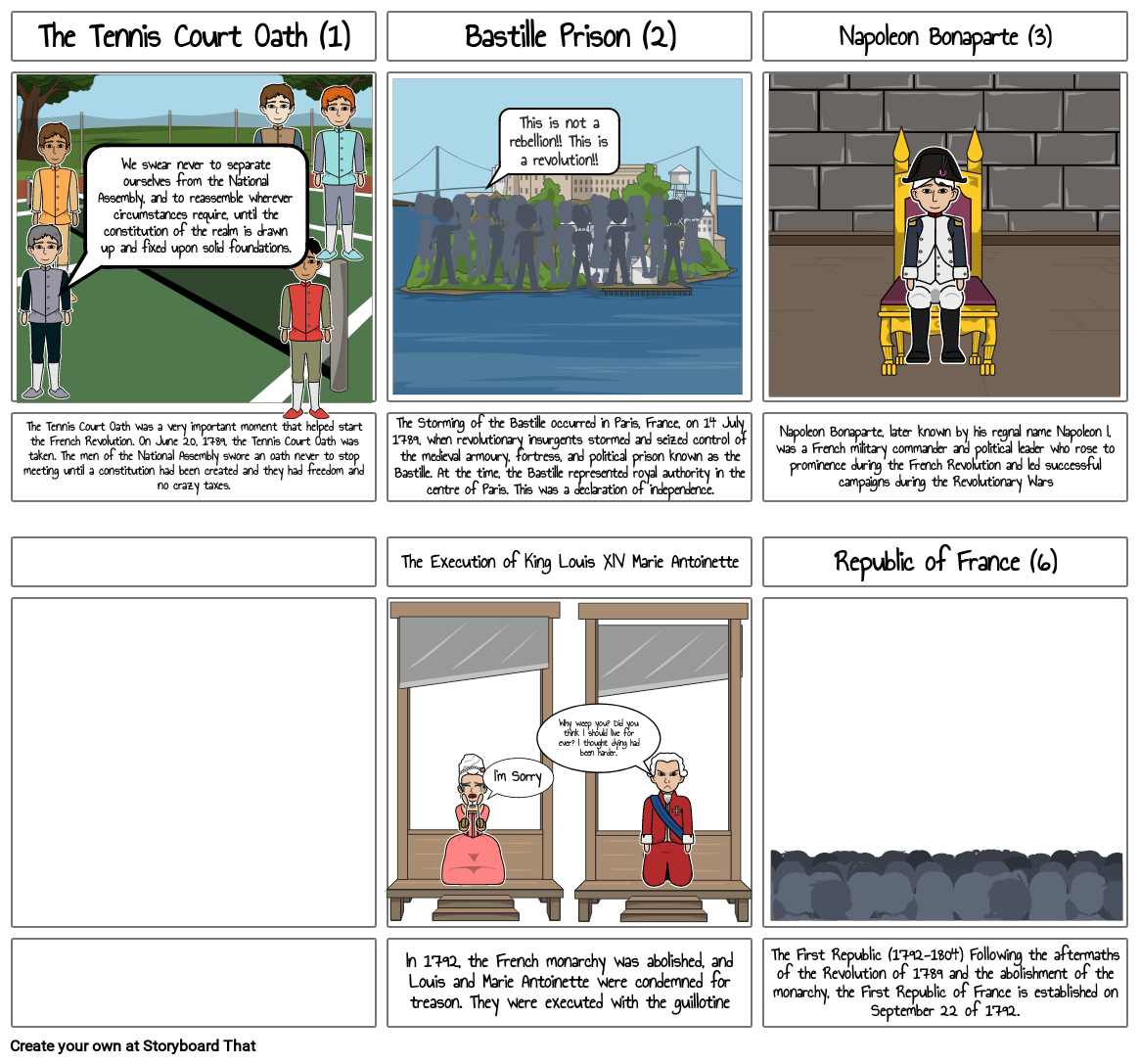The French Revolution Storyboard by 03a19b7b
