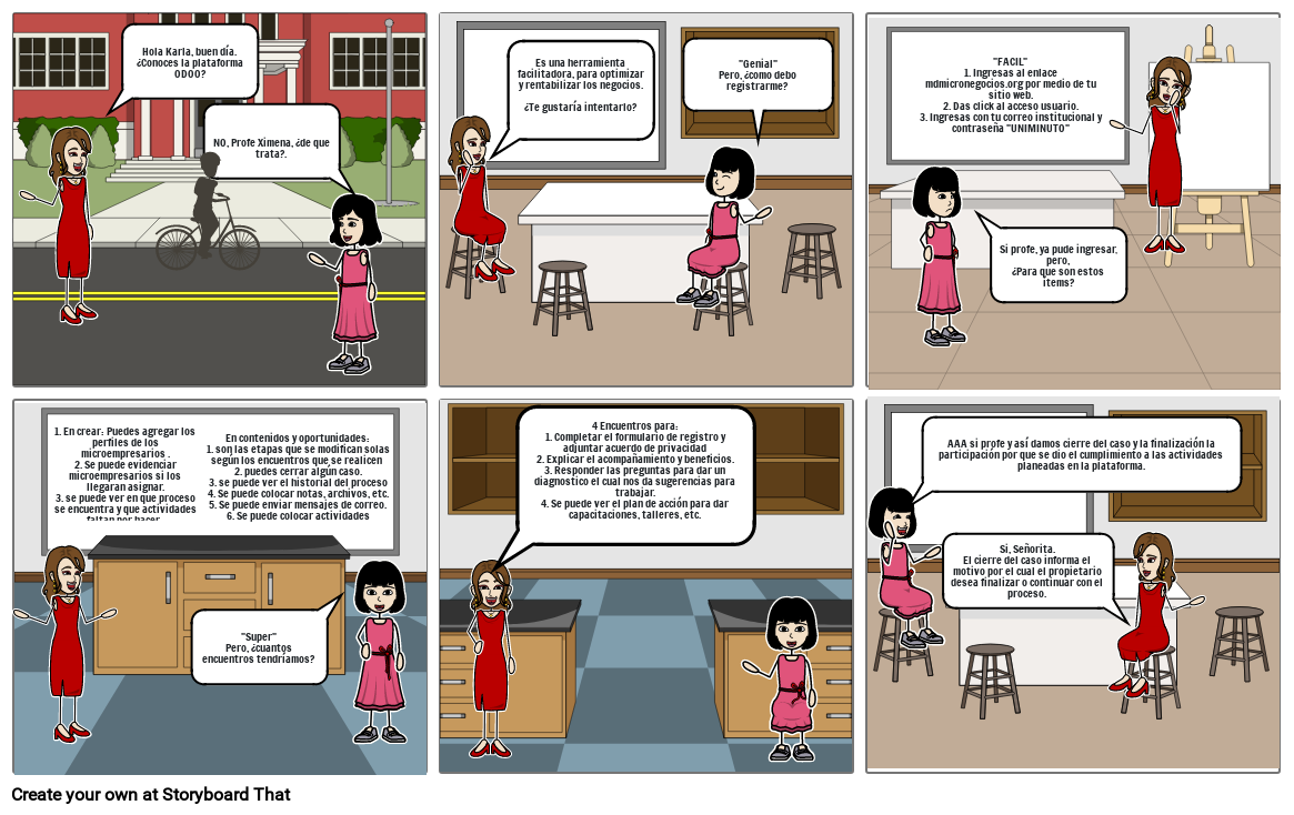 MANEJO DE LA PLATAFORMA ODDO Storyboard by 04069589