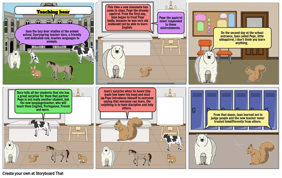 The bear's good change. Storyboard par 05054df2