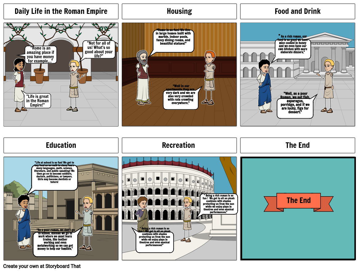 Daily Life in the Roman Empire Storyboard by 059e10cc