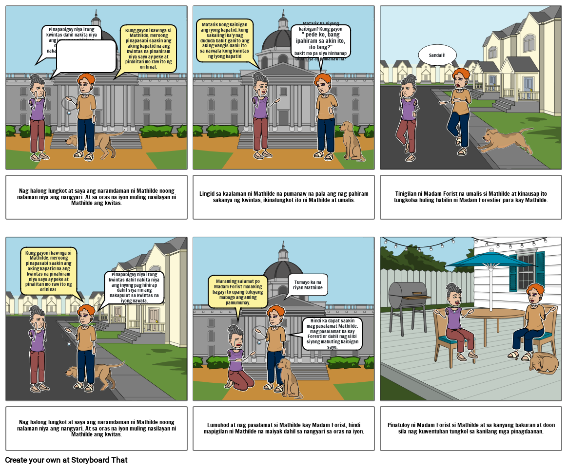 Ang Kwintas Storyboard par 05e76095