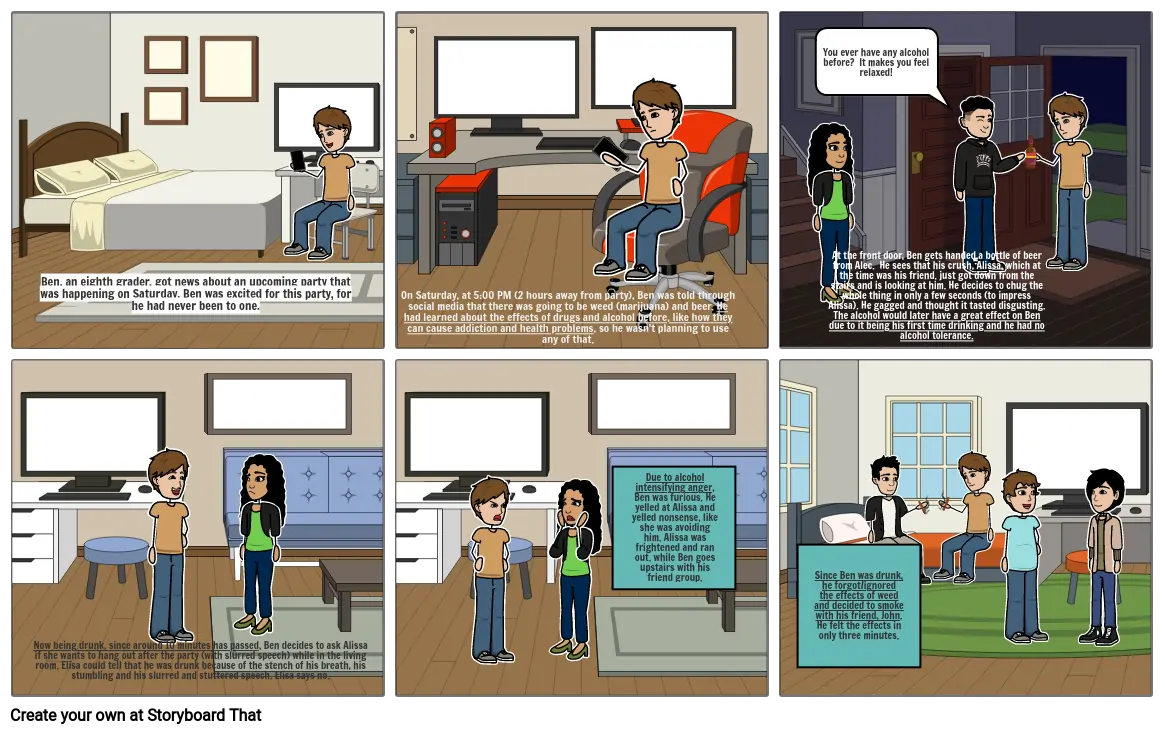Drug Awareness Project Comic Strip Part One