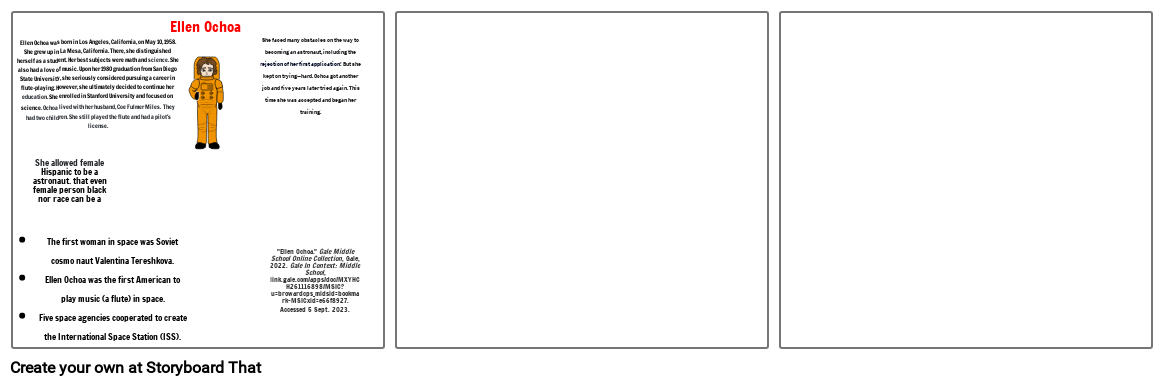 Ellen Ochoa Storyboard por 0616110286