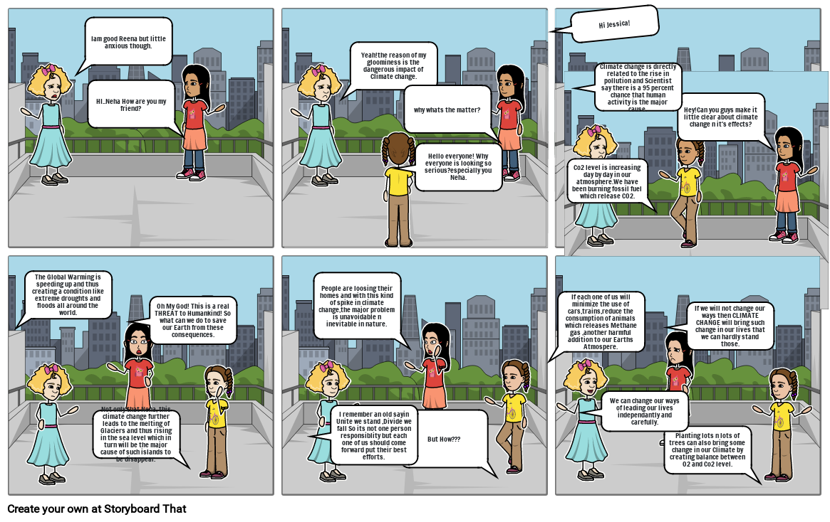 We NEED a CHANGE against CLIMATE CHANGE. Storyboard