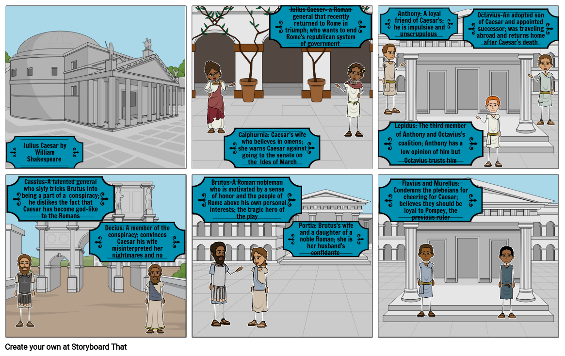Julius Caeser characters القصة المصورة من قبل 06633b24