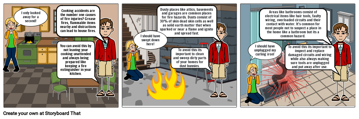 PSA Fire Safety Storyboard by 06f9f4ee