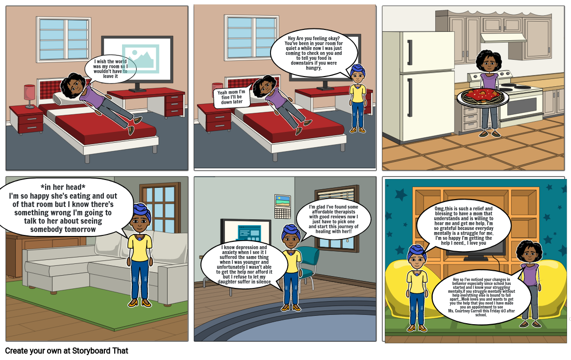 Promote Mental Health Storyboard by 070207f7