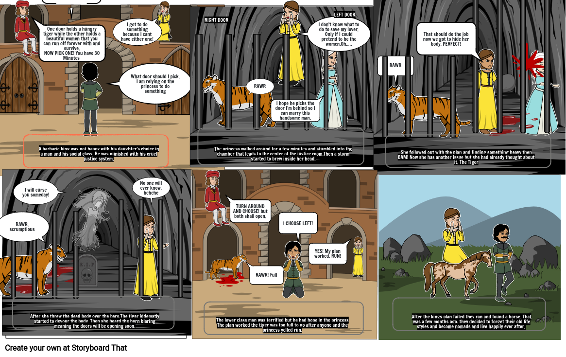 The Lady or the Tiger Storyboard by 073915a8