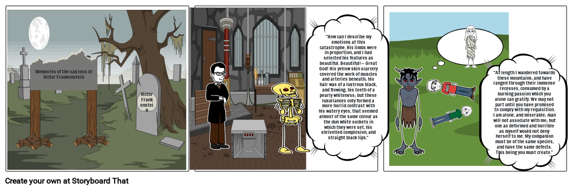 Frankenstein Storyboard Storyboard by 074a875e Frankenstein Storyboard Storyboard by 074a875e