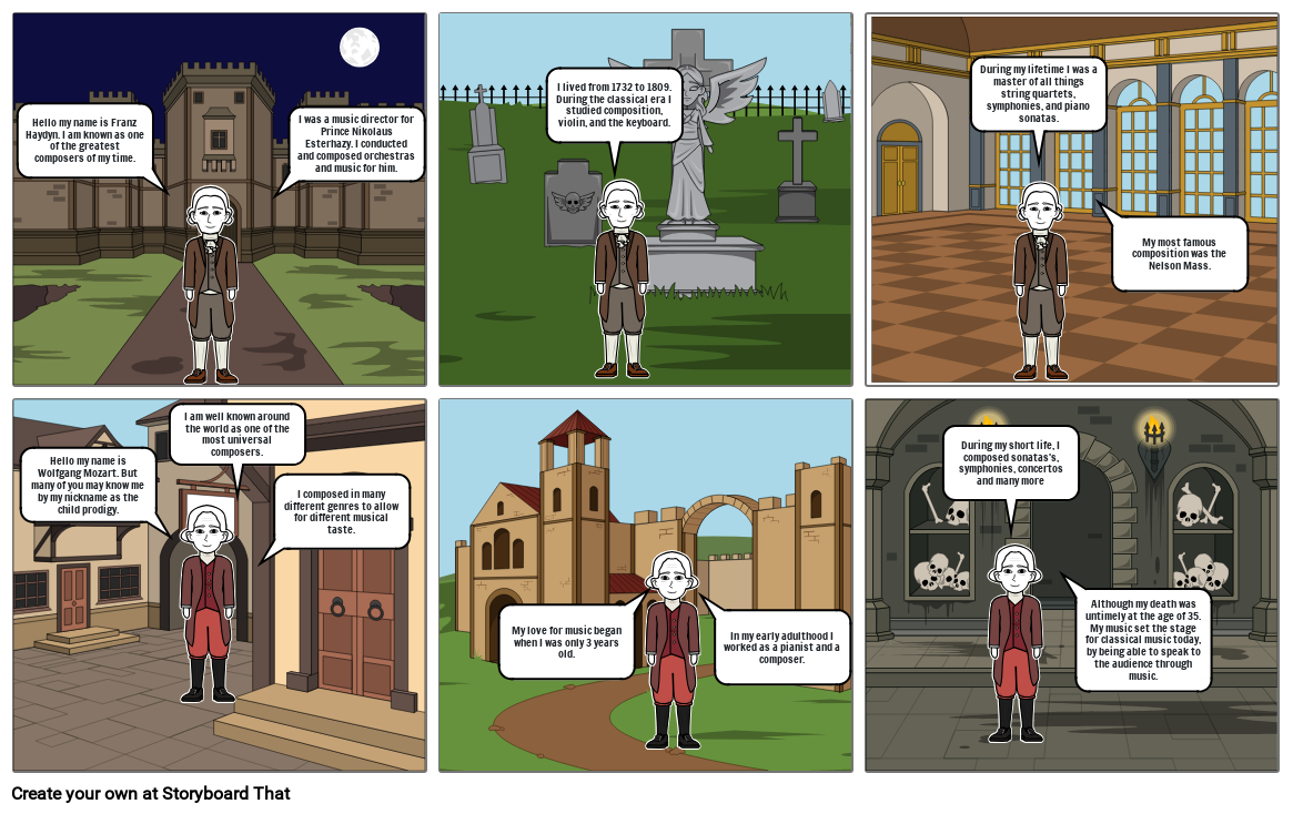 Hayden vs Mozart Storyboard by 0782615430