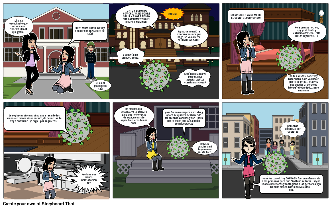 haciendo la amigacion con COVID-19 Storyboard by 07e463e7