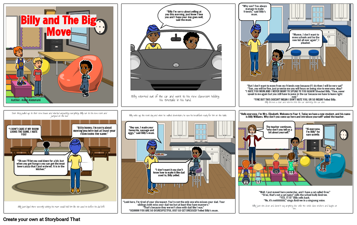 billy and the big move Storyboard by 08007eab