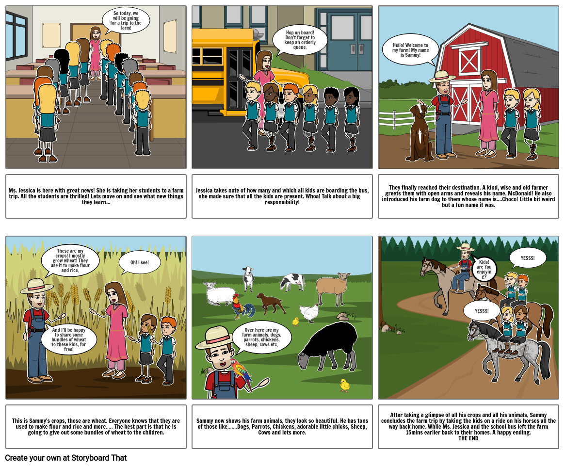 visit to a farm Storyboard por 084e2f05
