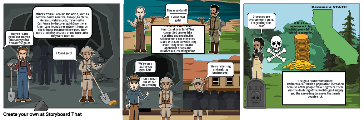 California Gold Rush Storyboard by 08b4d6fc