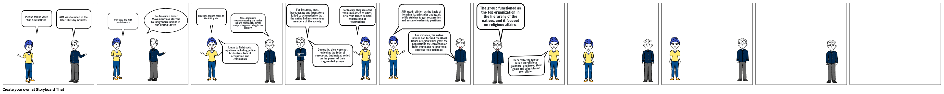 Part 1: American Indian Movement (AIM) Storyboard
