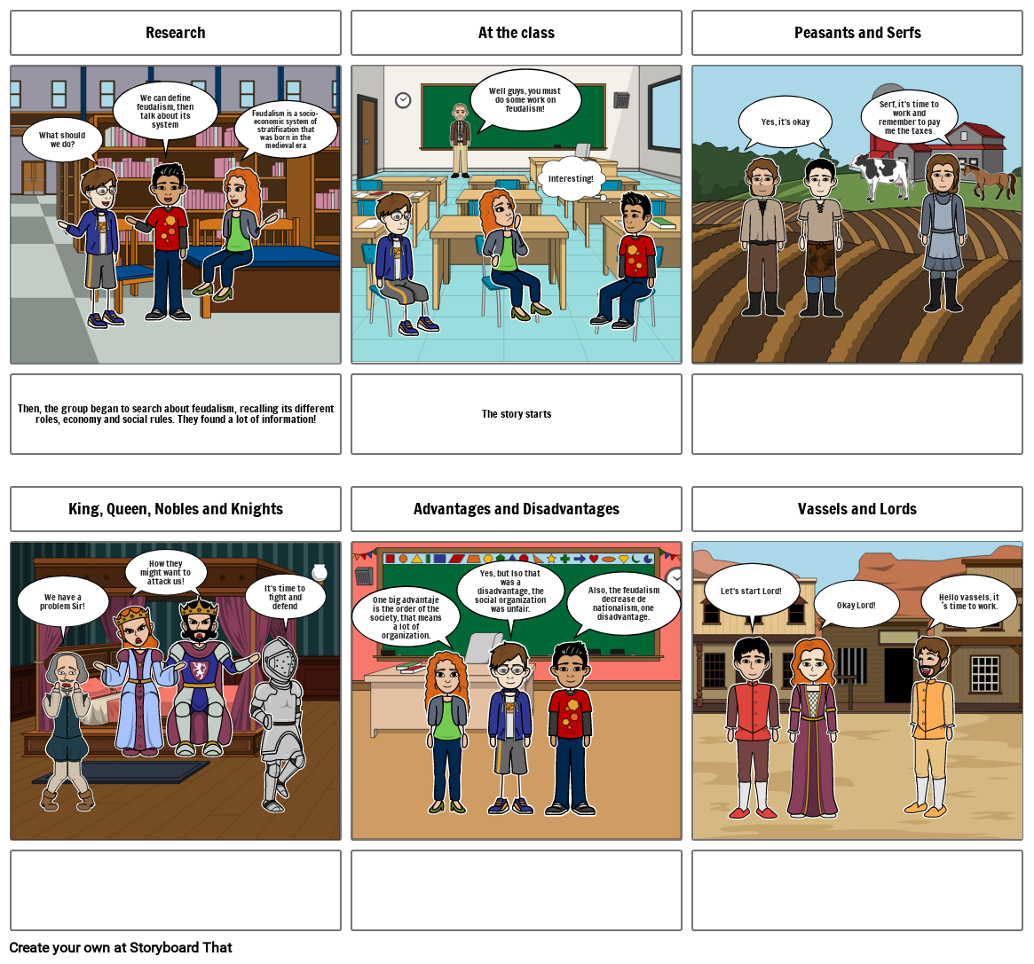 The feudalism comic - Juan Manuel Prada Storyboard