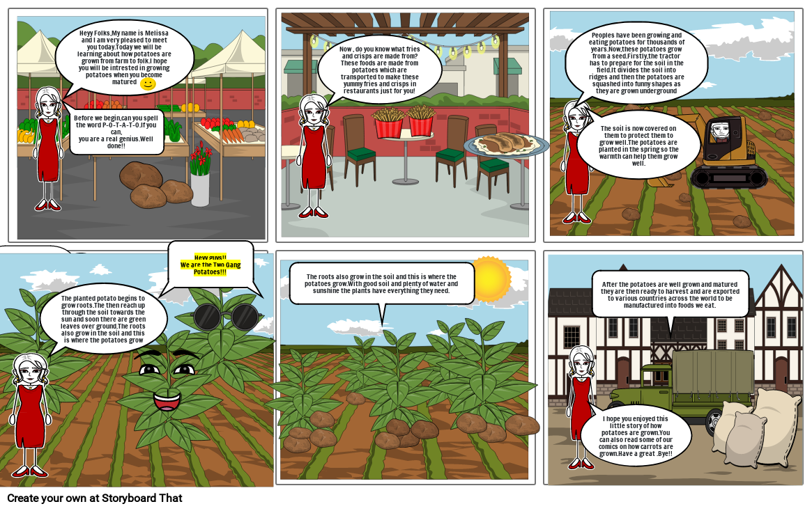 THe Tuber Potatoes!- From Farm to Folk Comic Strip