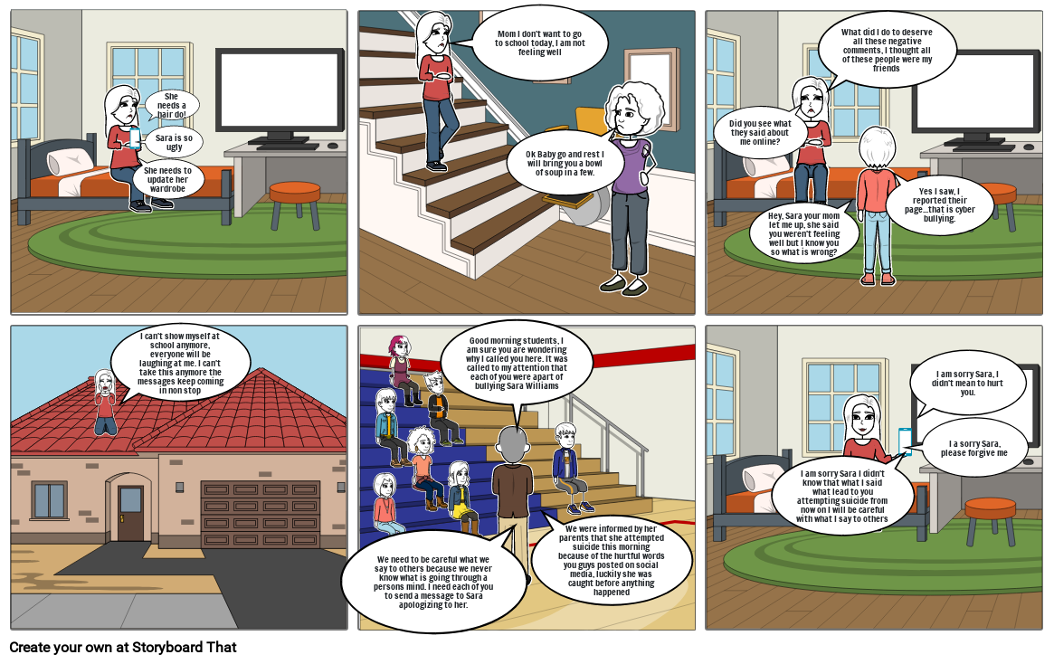 Cyberbullying in school Storyboard par 097aaa53