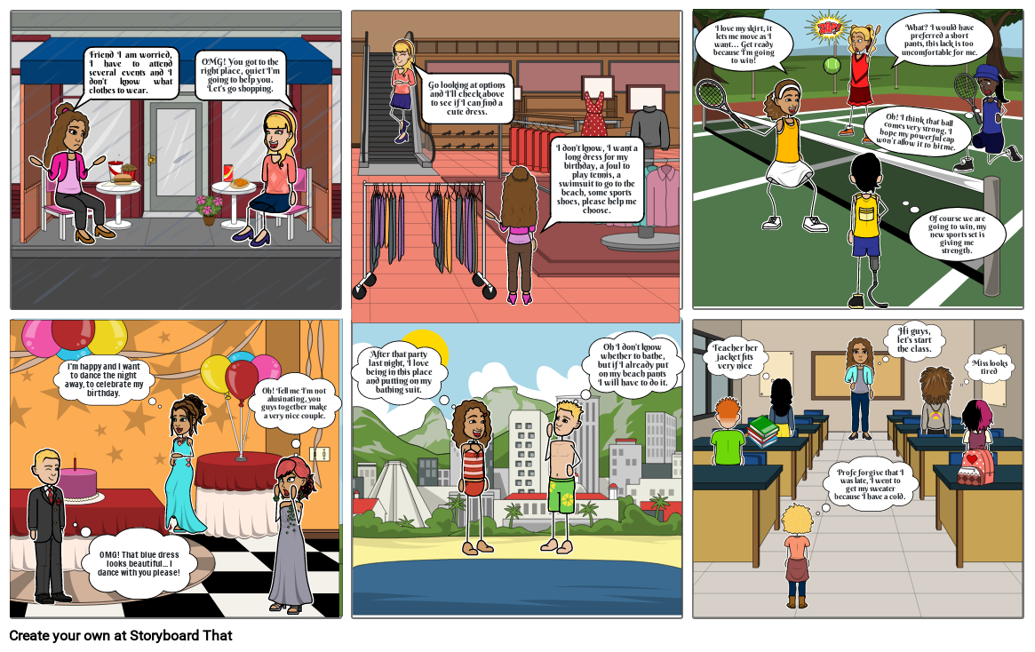 Different types of clothing Storyboard por 099adf87