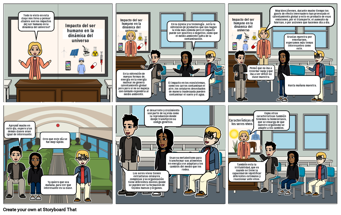 La dinámica del universo Storyboard by 09f1a392