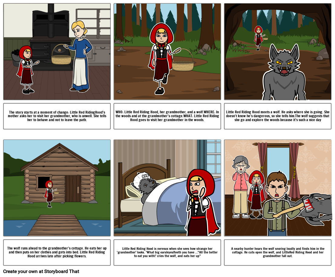 Little Red Riding Hood Storyboard by 0b26fad1