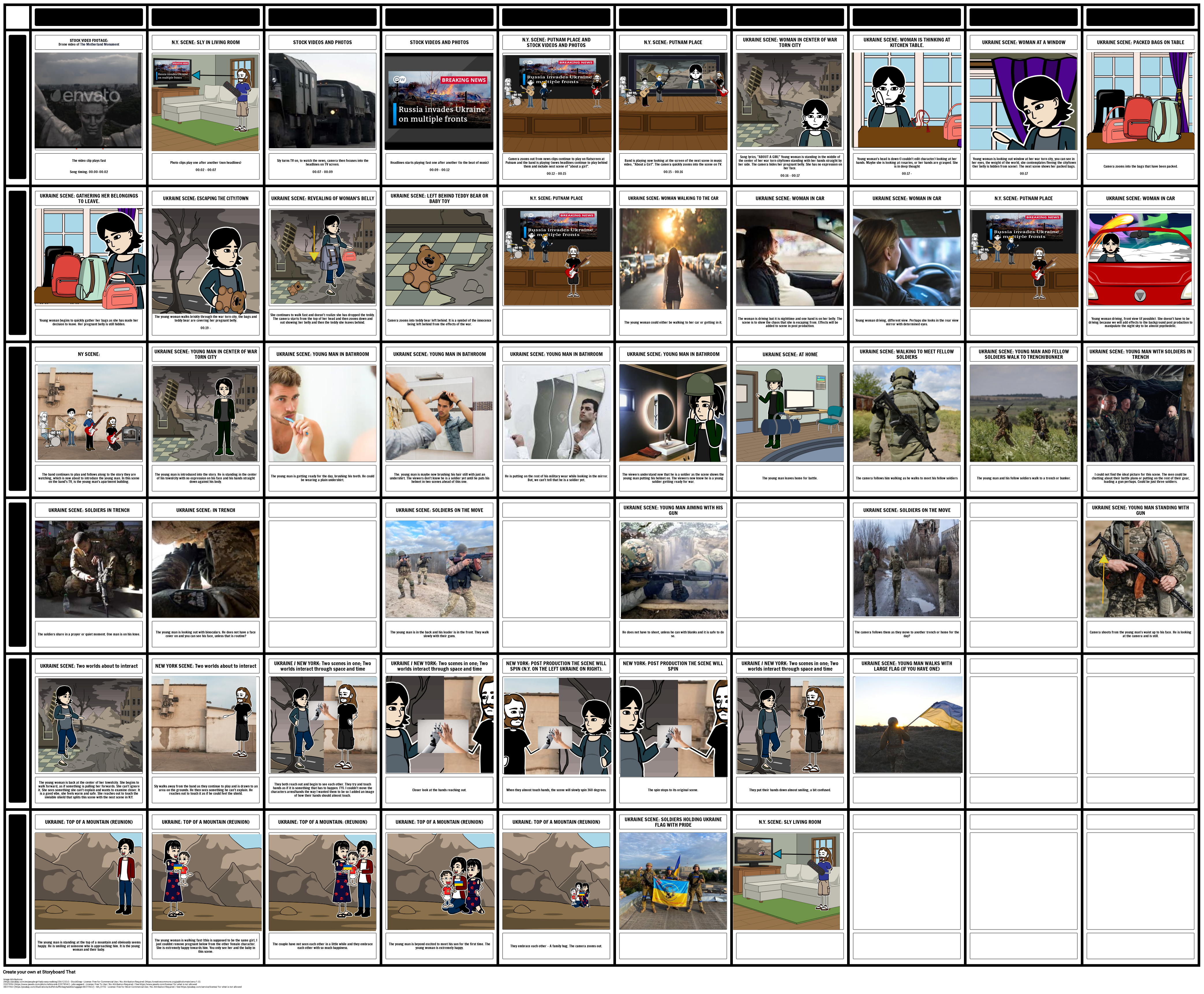 MUSIC VIDEO Storyboard by 0b408a30