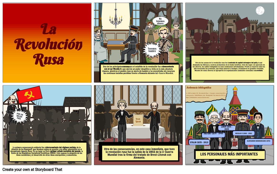 La Revolución Rusa Storyboard by 0b4807a4