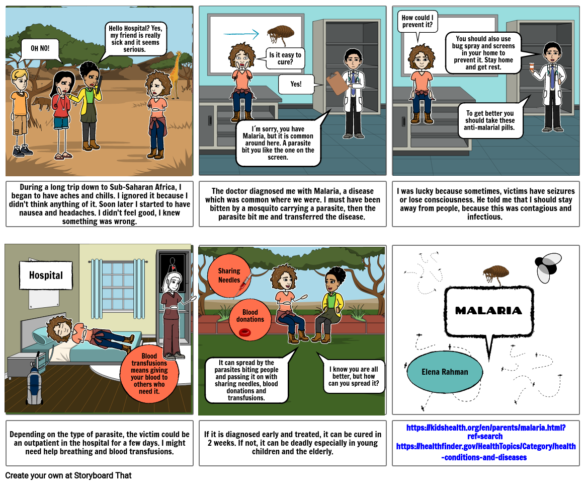 Malaria Storyboard by 0b7c000a