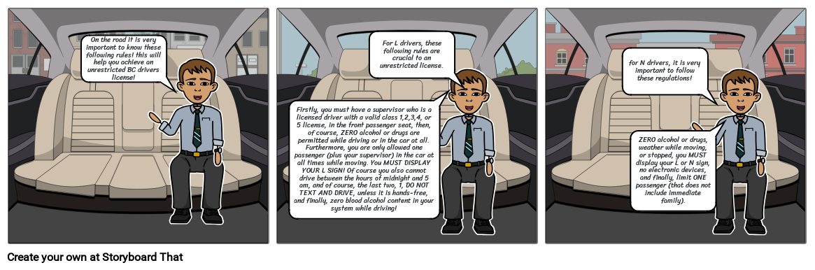 DRIVING SAFETY Storyboard por 0be69e58