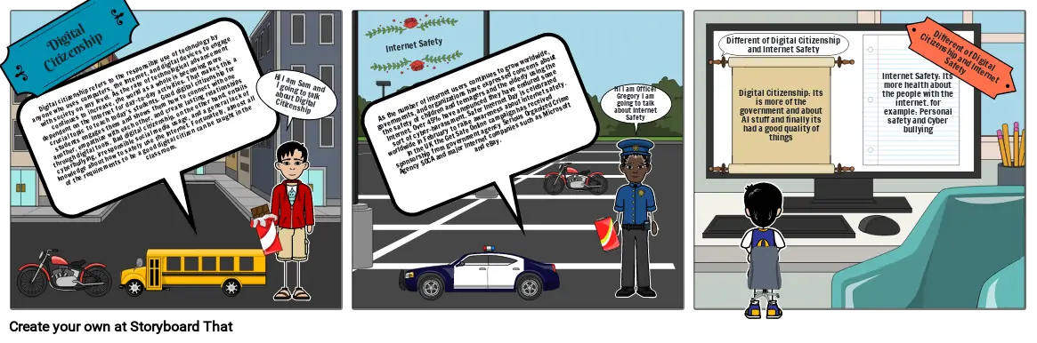 Digital Citizenship and Internet Safety Storyboard