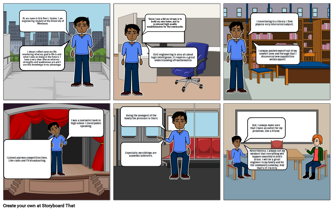 Orly's Self Introduction. Storyboard por 0ccc6e87