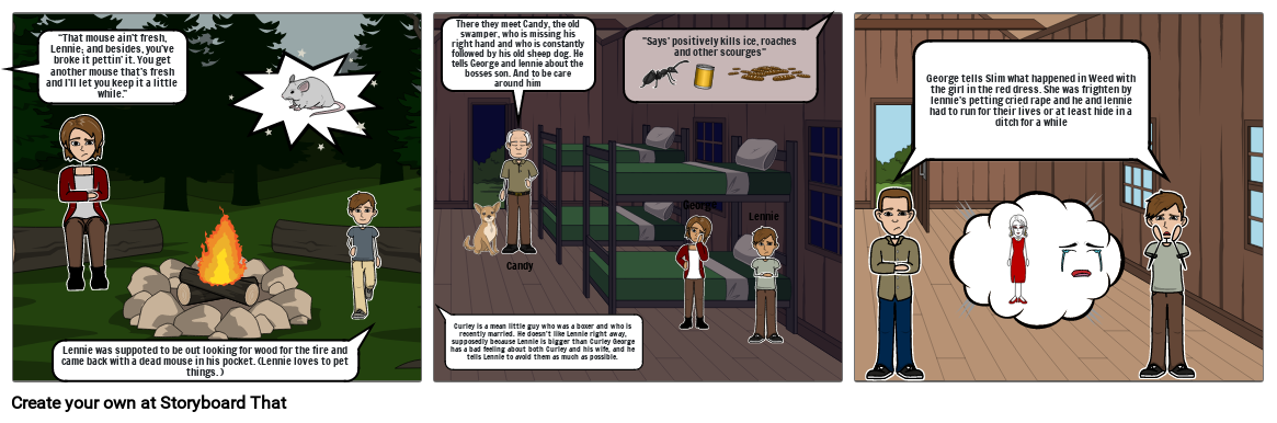 Of Mice and Men Comic Strip Storyboard by 0d271a66