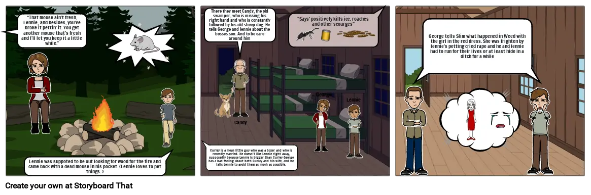 Of Mice And Men Comic Strip Storyboard By 0d271a66