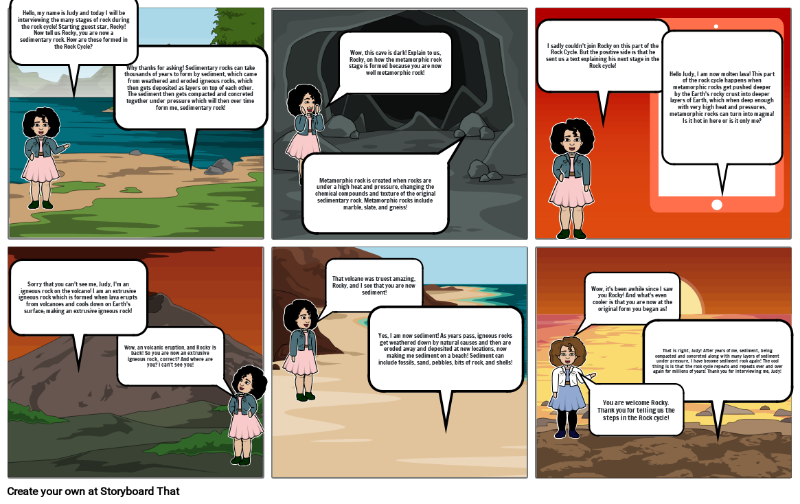 The rock cycle story board Storyboard por 0dadf27c