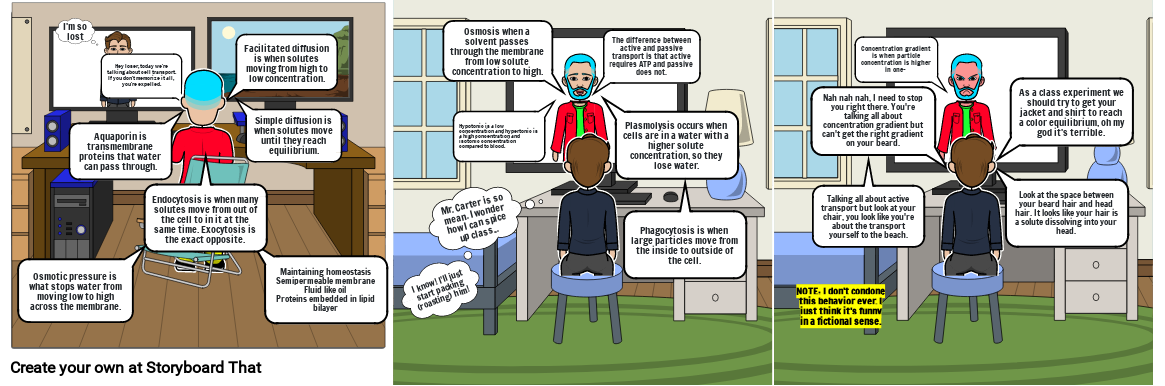 Transport mechanism packing session Storyboard
