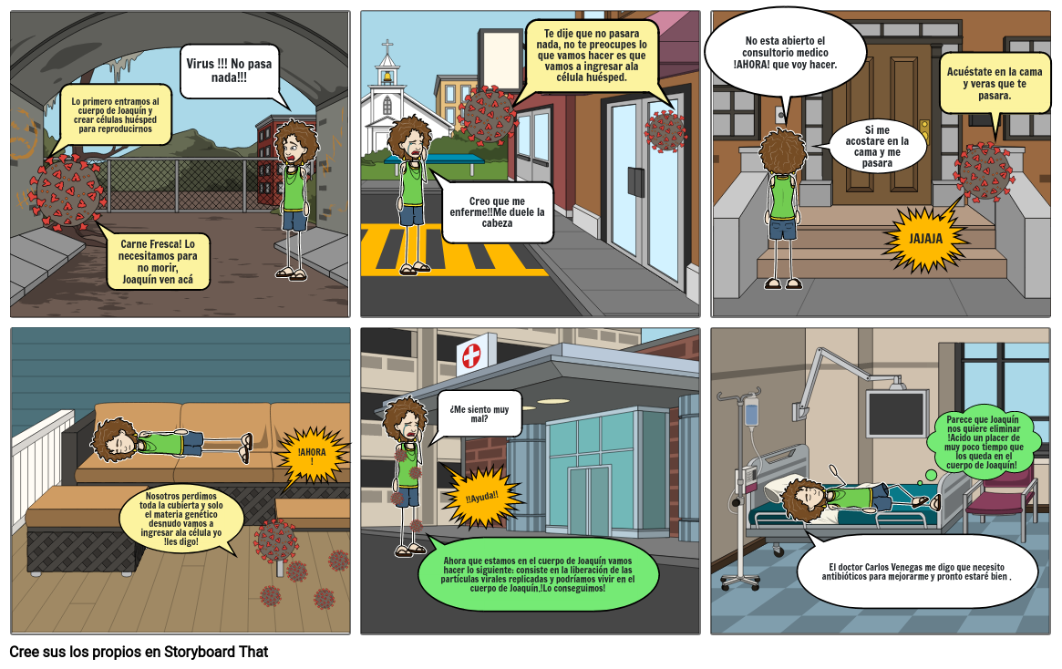 Comic los virus Storyboard par 0f5cd6dd