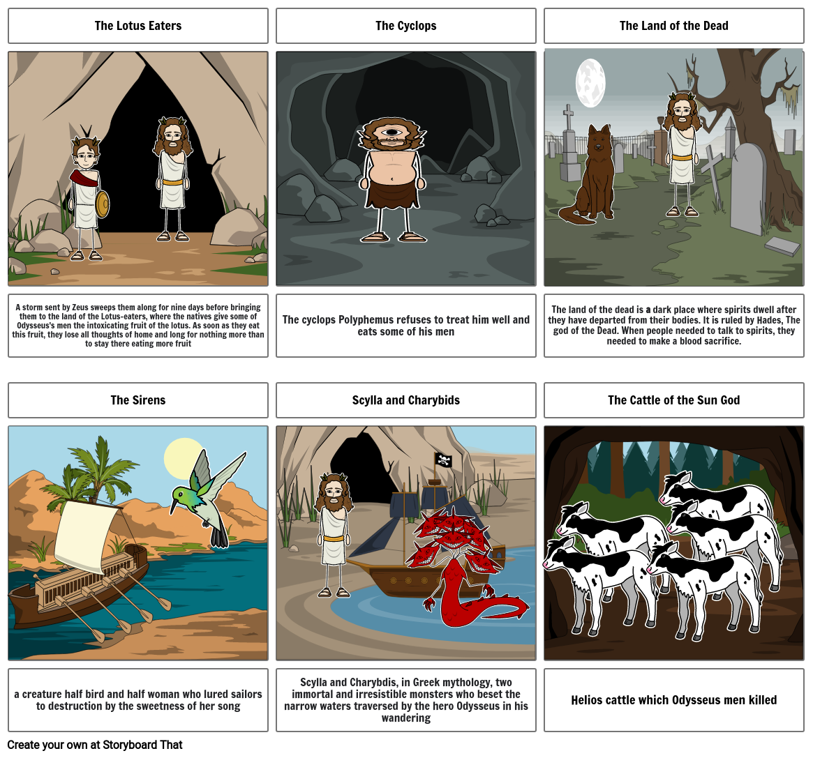 Lotus Eaters Mythology Cartoon