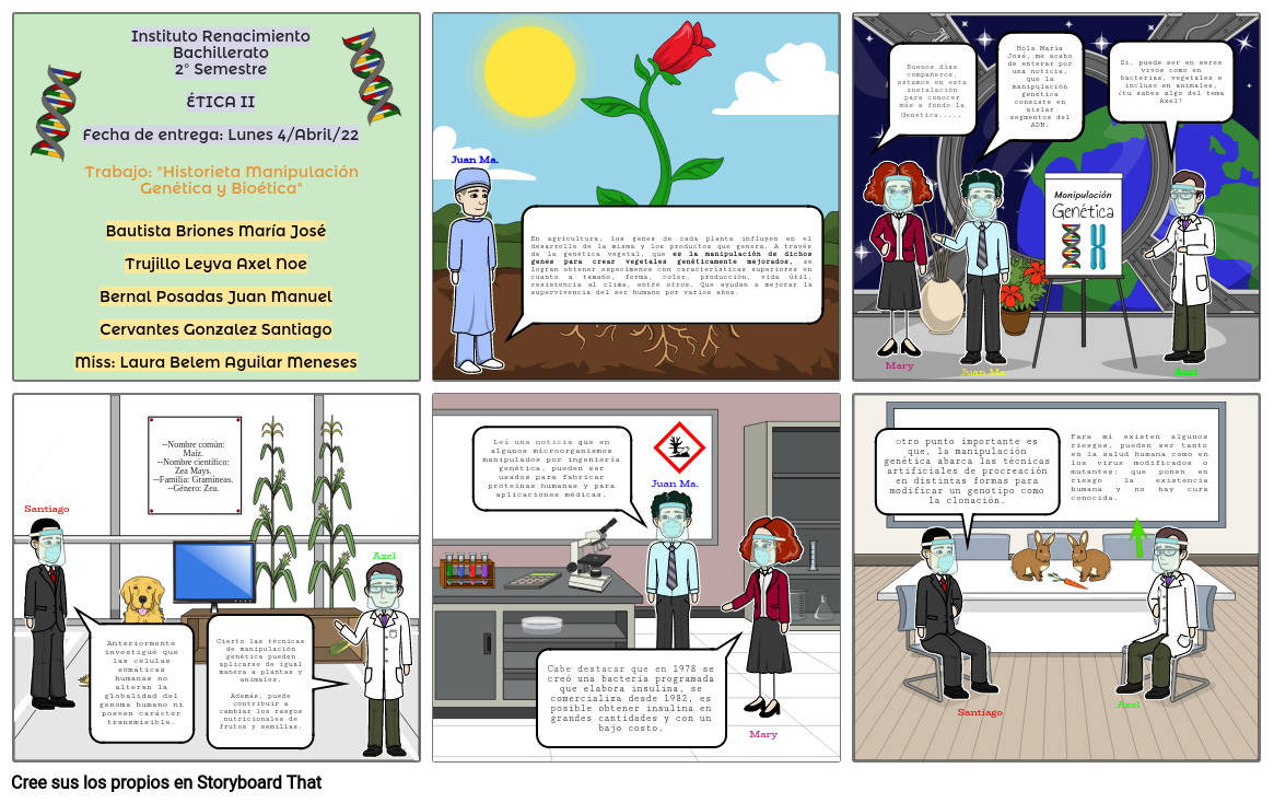 HISTORIETA GENÉTICA Storyboard por 0f89f66b
