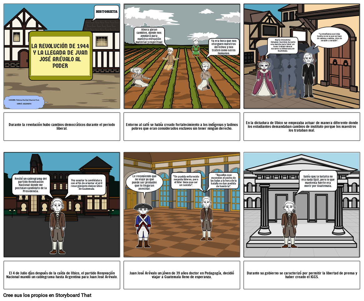 LA REVOLUCIÓN DE 1944 Storyboard by 0fbd7f1c