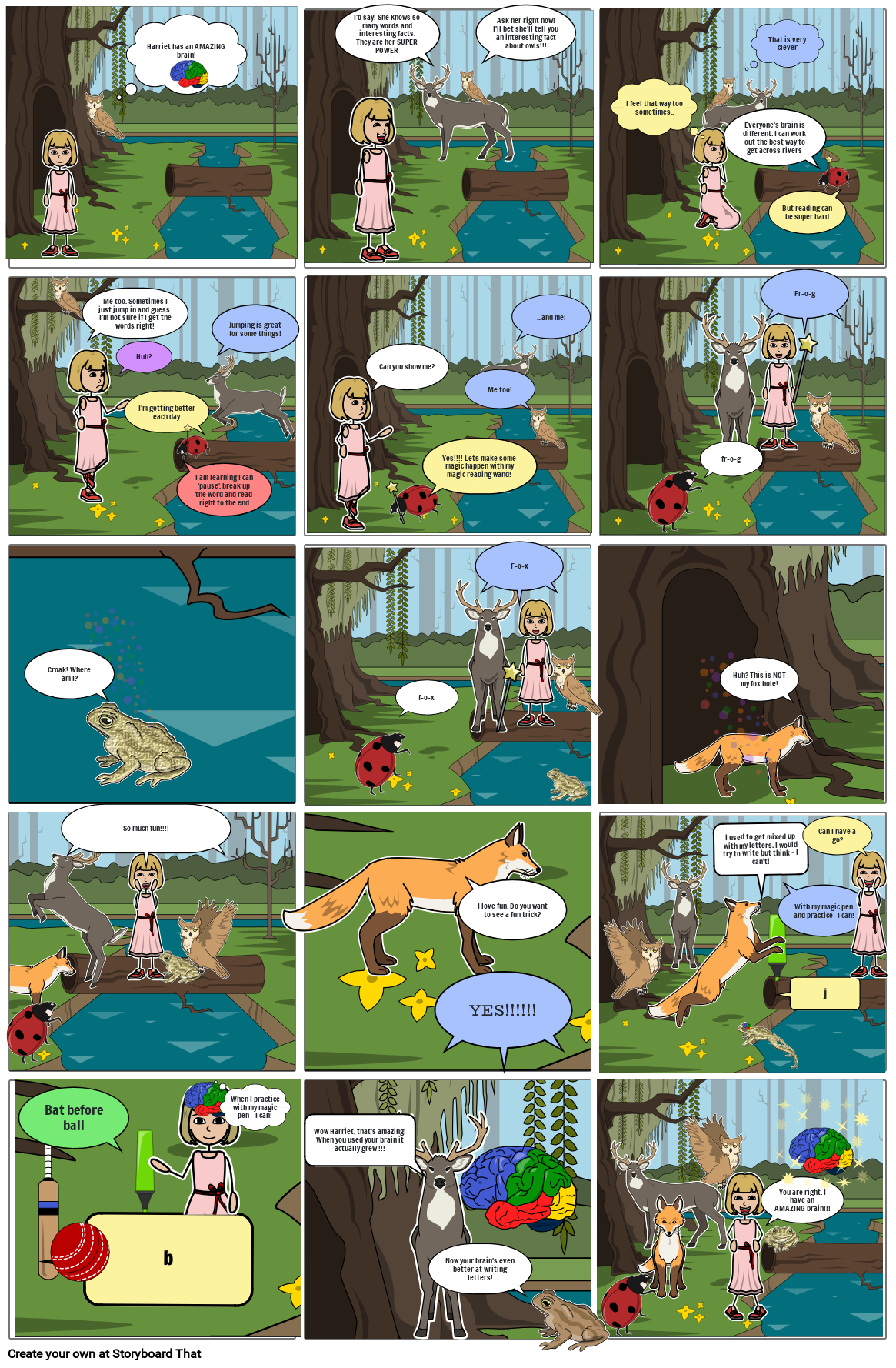 Harriet's Amazing Brain Storyboard by 0ffa482d