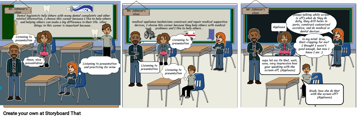 presenting to the class Storyboard por 100123627